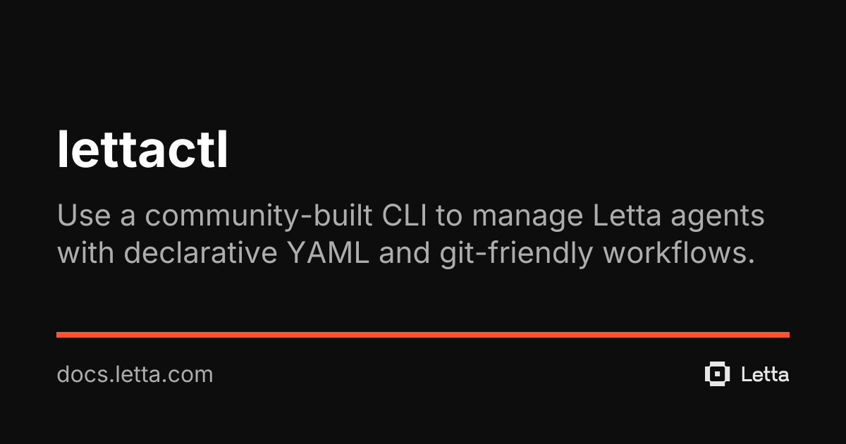 lettactl | Letta Docs