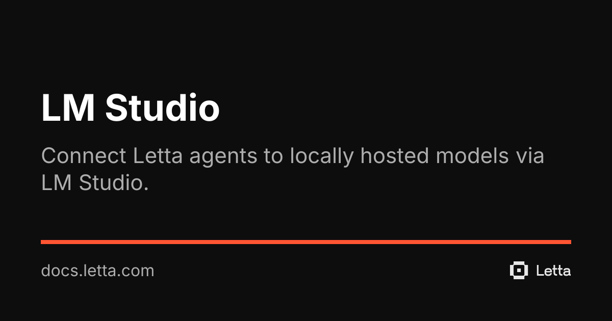 LM Studio | Letta Docs