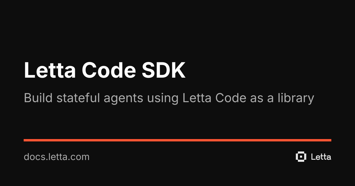 Letta Code SDK | Letta Docs