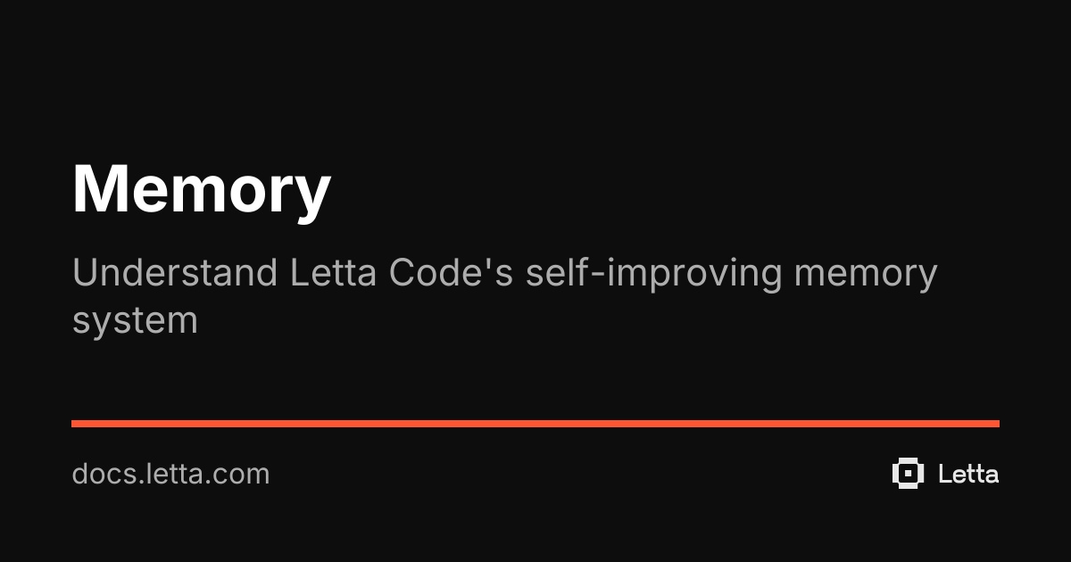 Memory | Letta Docs